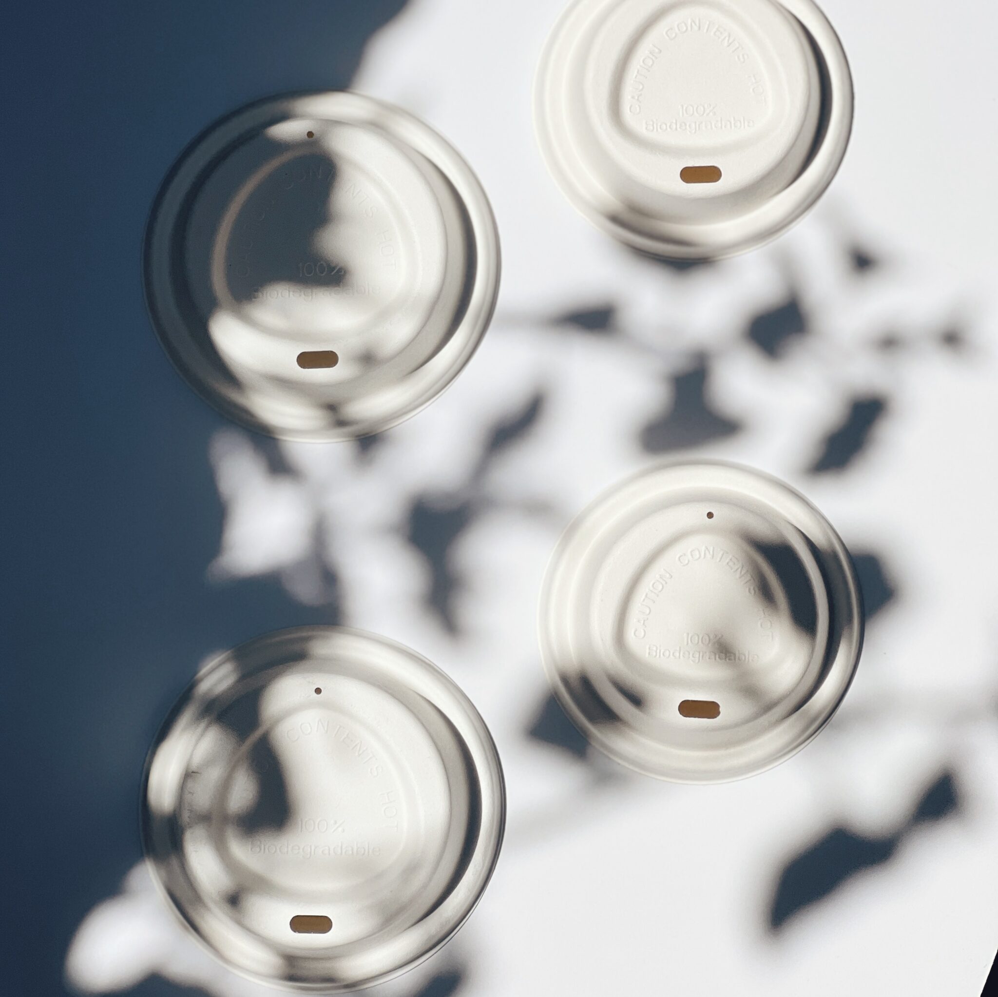 90mm Home Compostable Fibre Lid For Coffee Takeaway