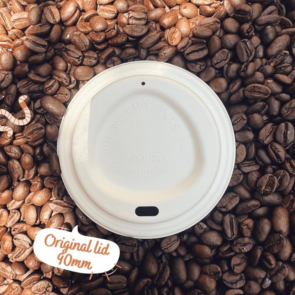 90mm Home Compostable Fibre Lid For Coffee Takeaway