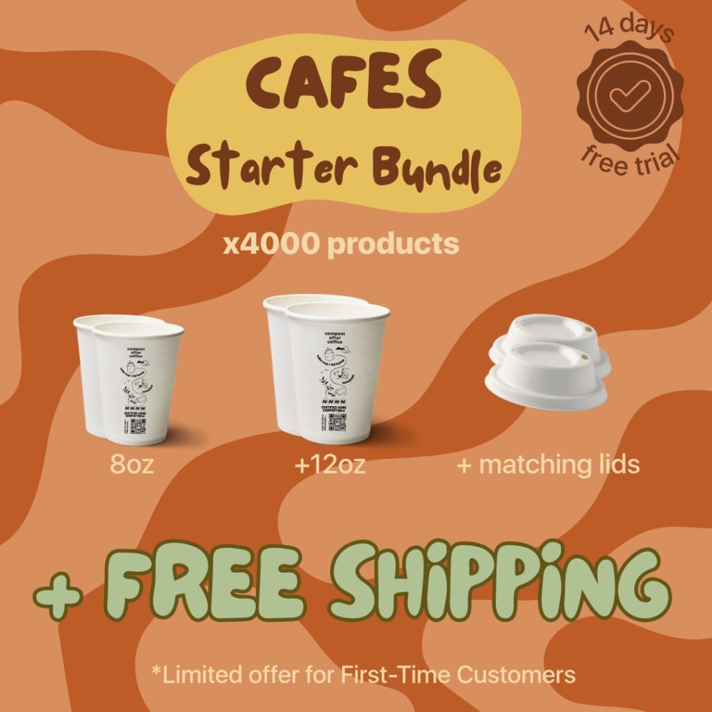 8oz + 12oz Starter Pack: Home Compostable Coffee Cups and Lids + Free ...